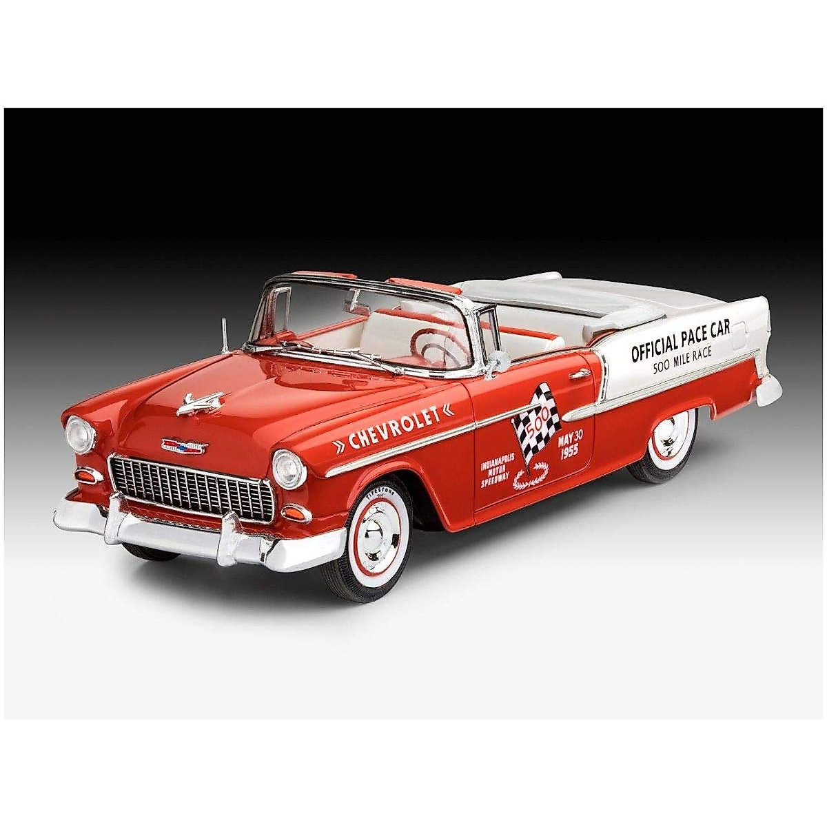 Revell GmbH Revell 07686 7686 1:24 '55 Chevy Indy Pace Car Plastic Model Kit, Multicolour, 1/25