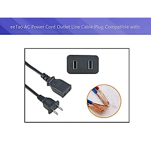 eeTao 6 Feet AC Power Charging Cord Charger Cable Compatible with Jump-N-Carry JNC350 JNC660 EverStart MAXX 1200 JNCAIR JNC770 12V Jump Starter 1700 A JNCXF JNC 350 600C AIR 770 KKC 660 Cable (1)