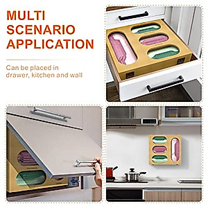 AILUROPODA Ziplock Bag Organizer for Drawer, Food Bag Storage Organizer Compatible with Gallon, Quart, Sandwich and Snack Various Sizes