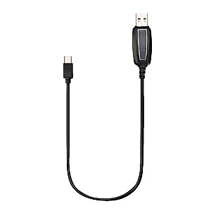 Retevis RT22P RT20 RB66 B3H Programming Cable, Compatible RT22P B3H B3S B3B RT20 RT65 RB19 RB19P RT45P RB66 Two Way Radio, Black Original USB Charging Cable,USB Programming Charging Cable(1 Pack)