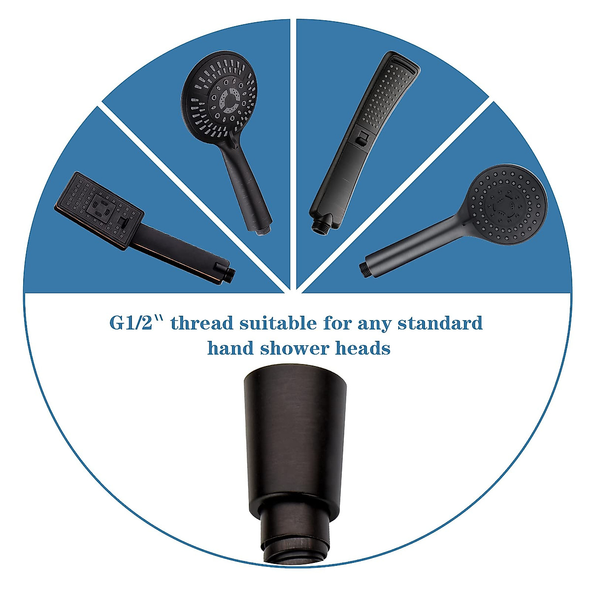 BRIGHT SHOWERS Shower Hose For Hand Held Shower Heads, 69 Inches Cord Extra Long Stainless Steel Hand Shower Hose, Ultra-Flexible Replacement Part with Brass Insert, Oil Rubbed Bronze