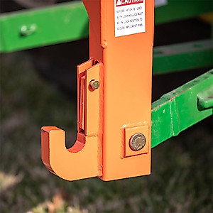Titan Attachments 3 Point Quick Hitch Adaption to Category 1 Tractors, 3000 LB Lifting Capacity, 27.5" Between Lower Arms, 14.5" ~17.5" Level Adjustment, Orange Finish