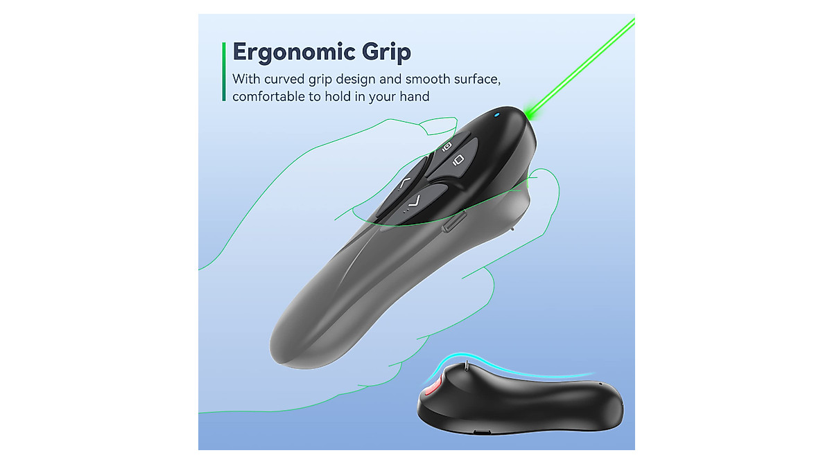 Wireless Presentation Clicker with Laser Pointer - PowerPoint Remote