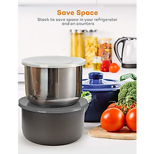 Silicone Lid Inner Pot Cover Accessories Compatible with Ninja Foodi Pressure Cooker and Air Fryer 6.5 Quart and 8 Quart, Grey,By SiCheer