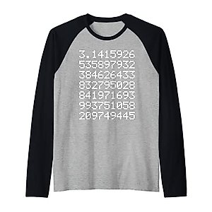 3.14 Pi Day Number Math Geek Teachers Graphing Calculator Raglan Baseball Tee