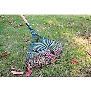 SGerste 22 Teeth Heavy Duty Steel Metal Rake Head Lawn Leaves Garden - Garden Tools