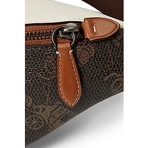 COACH Charter Belt Bag 7 in Large Horse and Carriage Coated Canvas, Truffle/Burnished Amber