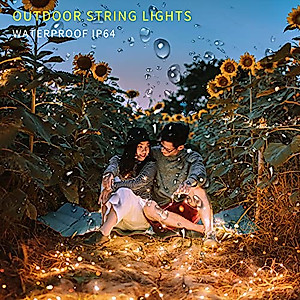 Fairy Lights Plug in, 32FT 100 LED Waterproof Copper Wire Twinkle Firefly Lights with UL Adaptor, Starry String Lights for Bedroom Indoor Outdoor Garden Patio Christmas Wedding Decorative (Warm White)