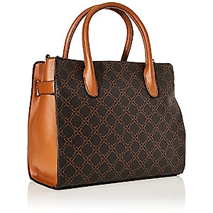 Nine West Bettina Satchel Brown Logo One Size