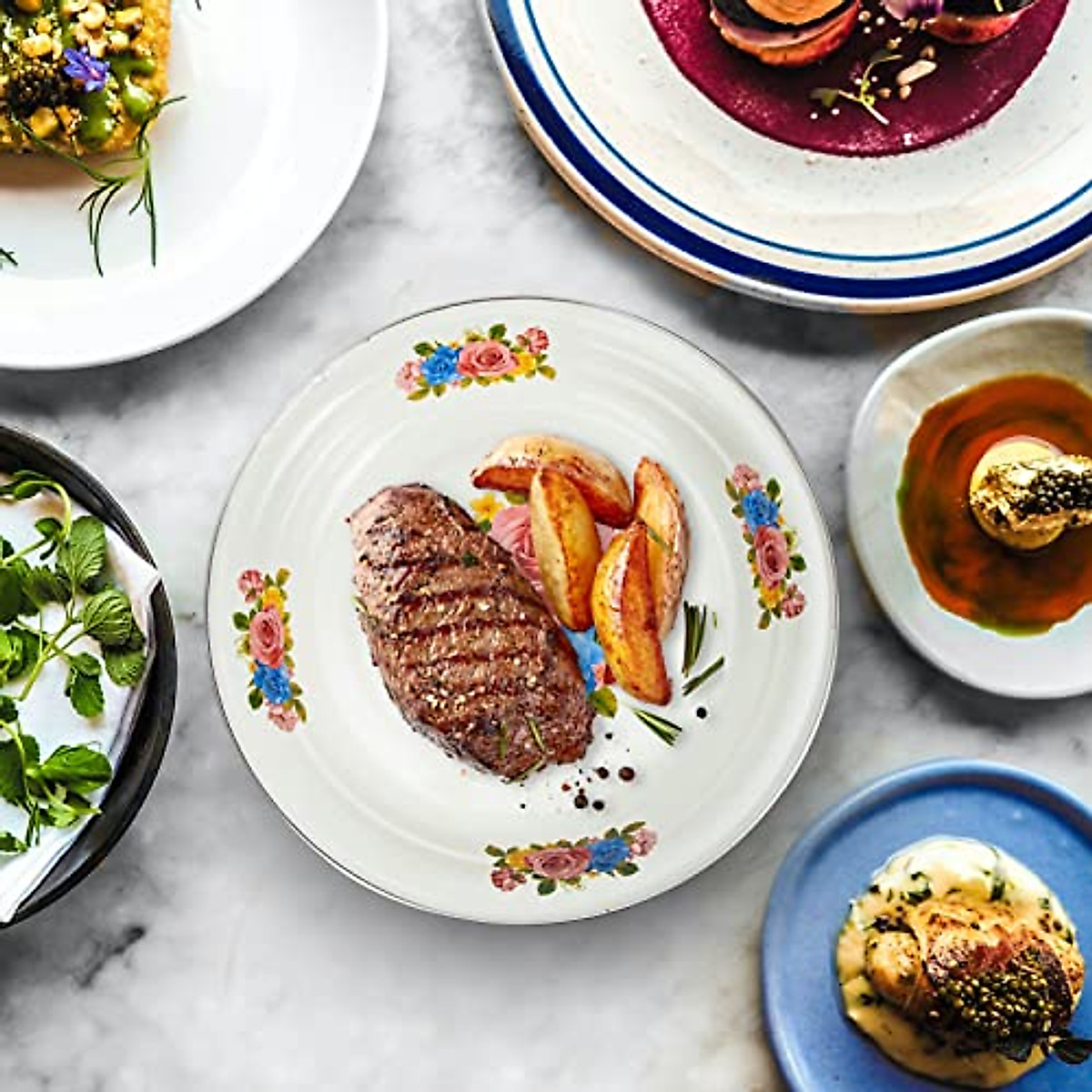 Hemoton Unbreakable Enamel Plates Enamel Plate Fruit Plate 2pcs Enamel Fruit Platter Vintage Salad Plate Enamel Washing Platter Enamel Trays Enamelware Serving Platter (30cm/ 11.8inch)