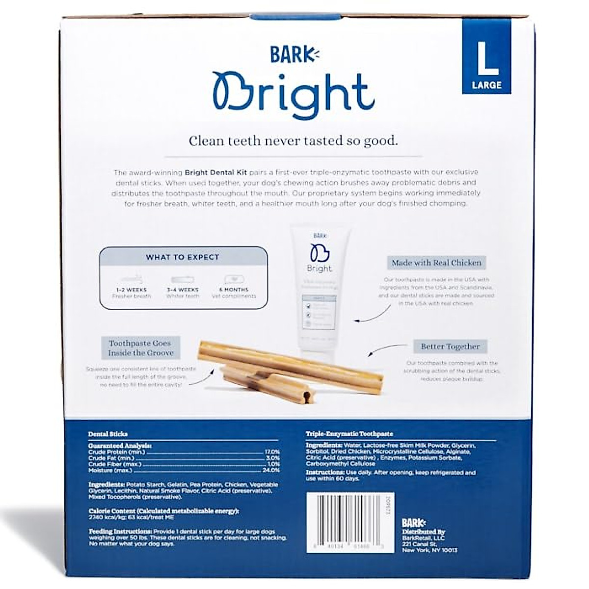 Bark BARK Bright Large Dental Kit for Dogs, 26.29 oz,31 Piece Set