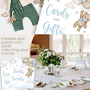 4PCS Bear Table Sign Centerpieces for We Can Bearly Wait Baby Shower Decorations Bear Birthday Decorations Party Supplies(8x10in)