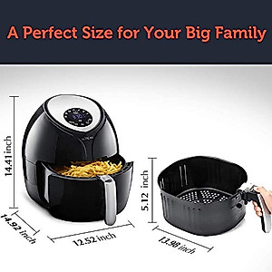 Ultrean Digital Food Scale and Ultrean 6 Quart Air Fryer (Black)