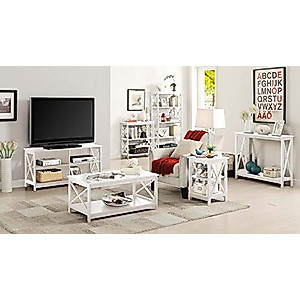Convenience Concepts Oxford 5 Tier Corner Bookcase, White