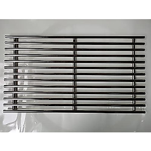 FCCUM Stainless Steel BBQ Grates, 304 Stainless Steel Solid Grates, Suitable Weber Genesis Silver/Gold B & C、 Spirit、and Other Models of Gas Grills, 17.55 inches Long / 9.64 inches Wide, Two-Piece