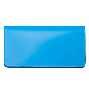 Sky Blue Vinyl Checkbook Cover, Top Tear Personal Vinyl Checkbook Cover