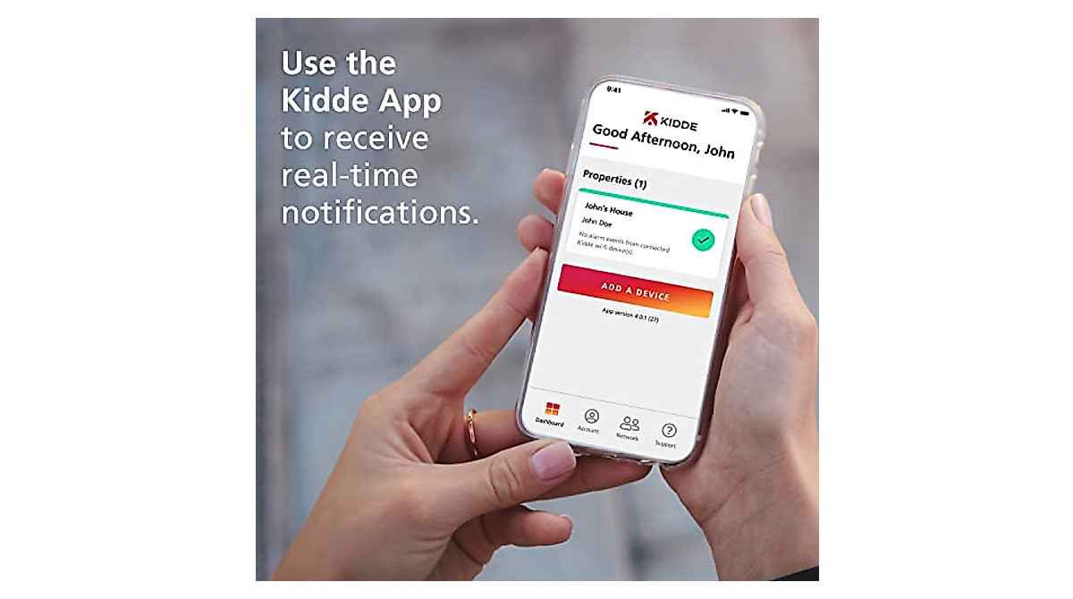 Kidde Smart Carbon Monoxide Detector - WiFi & Alexa Compatible