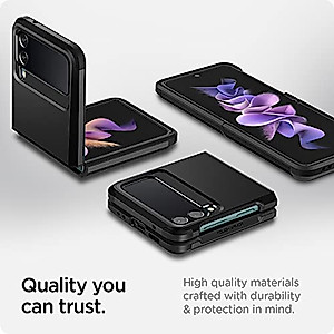Spigen Tough Armor [Hinge Protection Technology] Designed for Galaxy Z Flip 3 5G Case (2021) - Black