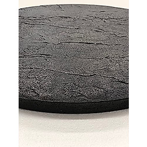 Concrete Cement Lazy Susan Unique, Hand Crafted, Gray, Turntable, 360 Degree Swivel, Made in The USA, Home Decor by Concrete Resurrection (Black 18" Diameter)