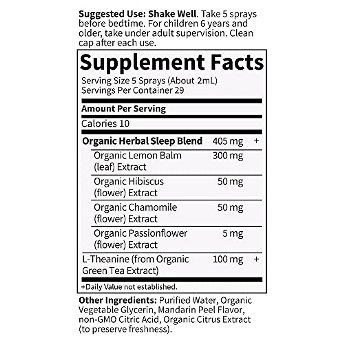 Garden of Life mykind Organics Sleep Well R&R Spray (58 mL) Liquid - Relax & Rest, Green Tea Extract L-Theanine, Chamomile, Lemon Balm - Non-GMO Vegan & Gluten Free Herbal Supplements, 2 Fl Oz