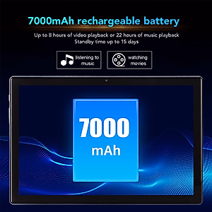 2 in 1 Tablet, 10.1 Inch Tablet with Keyboard, 8GB RAM 256GB ROM, 4G Calling, Octa Core CPU, FHD Plus Screen, 5G WiFi Tablet for Android 12 (US Plug)