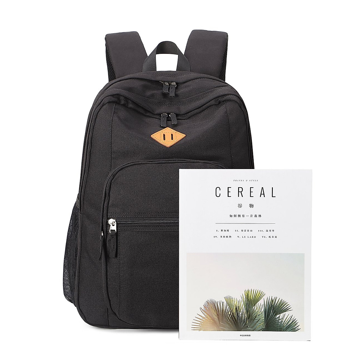 abshoo Classical Basic Womens Travel Backpack For College Men Water Resistant Bookbag (Black)