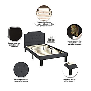 Poundex PDEX-F9347T Bed, Twin, Black