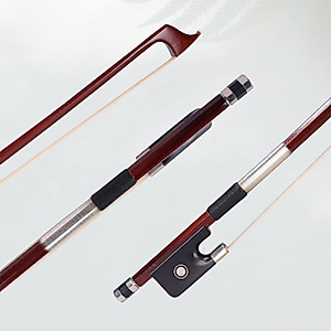 ADM 4/4 Full Size Student Cello Bow, Well Balanced Handmade Brazilwood Classic Cellos Bow Light Weight with Horsehair, Ebony Frog for Beginners