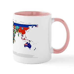 CafePress World Flags Map Mug Ceramic Coffee Mug, Tea Cup 11 oz