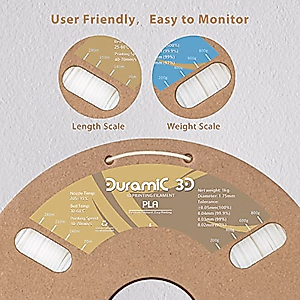 PLA Glow in The Dark Green and Orange Bundle, Duramic 3D Printing Filament 1.75mm, Dimensional Accuracy +/- 0.05 mm