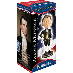 Royal Bobbles James Monroe Bobblehead, Premium Polyresin Lifelike Figure, Unique Serial Number, Exquisite Detail