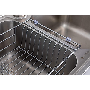 Premium Racks Expandable Over The Sink Dish Rack - 304 Stainless Steel - Durable