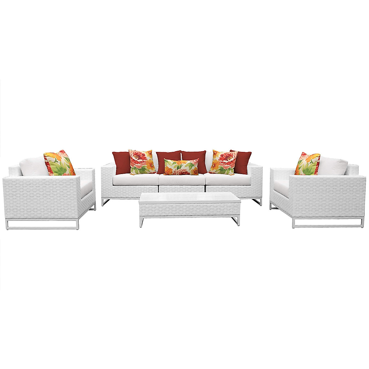 TK Classics Miami Seating Patio Furniture, Sail White