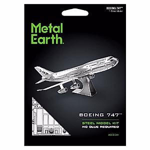 Fascinations Metal Earth Boeing 747 Airplane 3D Metal Model Kit