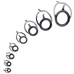 OriGlam 8pcs Fishing Rod Guide Repair Kit, Spinning Rod Guides, Fishing Rod Guide Replacement, Tip Repair Kit for Spinning Rods Sea Fishing