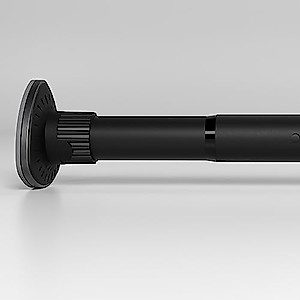 Oxdigi Room Divider Curtain Rod Long 142.1-160 Inches/Matt Black Tension Curtain Rod/No Drill,Never Rust,Heavy Duty,Adjustable,Thickened Pipe Wall/Spring Tension Rod for Window,Bathroom,Bedroom