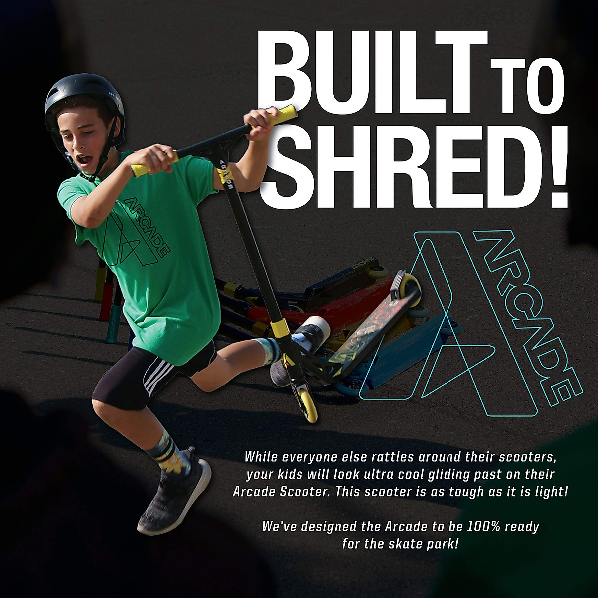 ARCADE Pro Scooters - Stunt Scooter for Kids 8 Years and Up - Perfect for Beginners Boys and Girls - Best Trick Scooter for BMX Freestyle Tricks