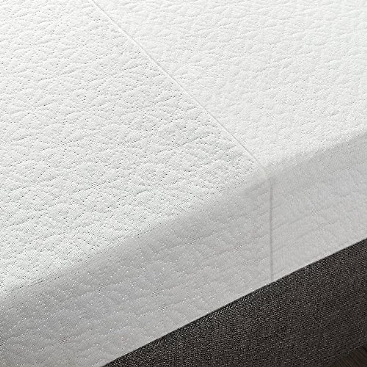 Best Price Mattress 4 Inch Trifold Memory Foam Mattress Topper with Cover, CertiPUR-US Certified, Queen,White