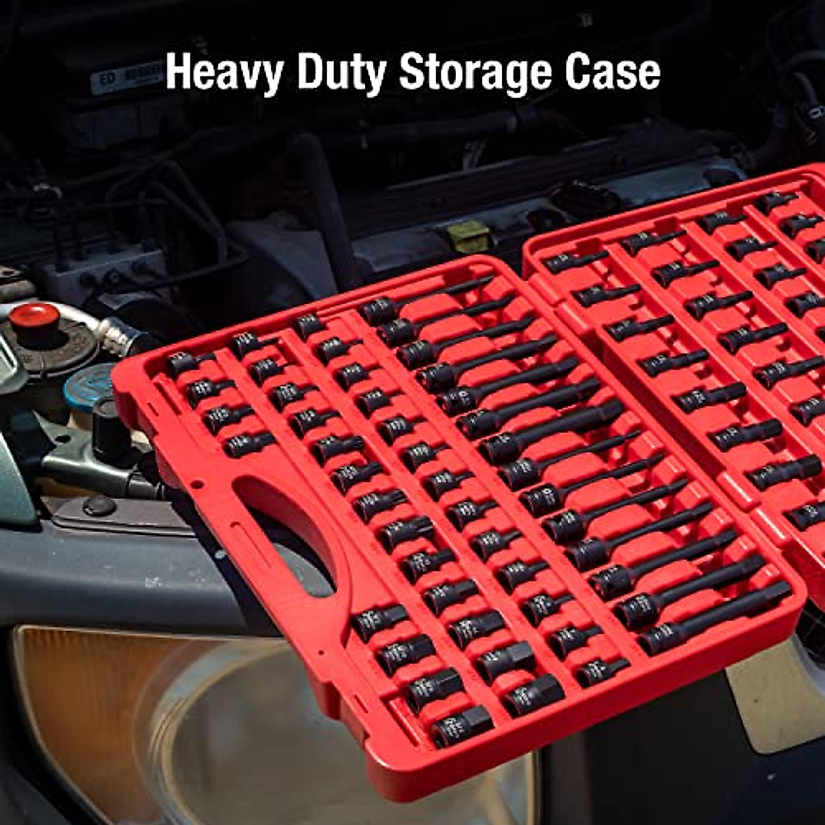 Sunex 3569 3/8" Dr. Master Hex Bit Impact Socket Set (84 Piece)