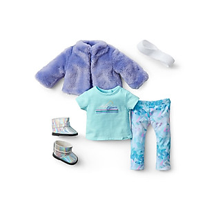 American Girl Corinne Tan Girl of the Year 2022 18-inch Doll Casual Outfit with Coat, Tee, and Boots, For Ages 8+