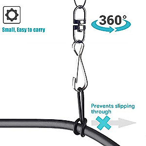 KIWI design VR Cable Management for Meta Quest 3/2/1, Ceiling Pulley System for HTC Vive/Vive Pro/Rift/Rift S/Link Cable for Quest/Valve Index VR Accessories (White, 6 Pack)