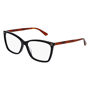 Gucci GG0025O Optical Frame 003 Black Avana 56 mm