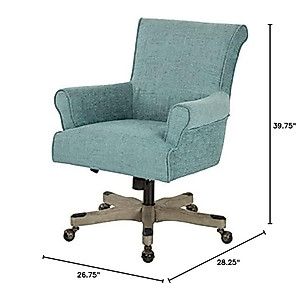 OSP Home Furnishings Megan Office Chair, Turquoise