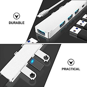 1pc 4 hub USB splitter for laptop flash drive data cable USB cables Reader computers laptops charger splitter adapter Docking computer data cable portable video Stainless steel