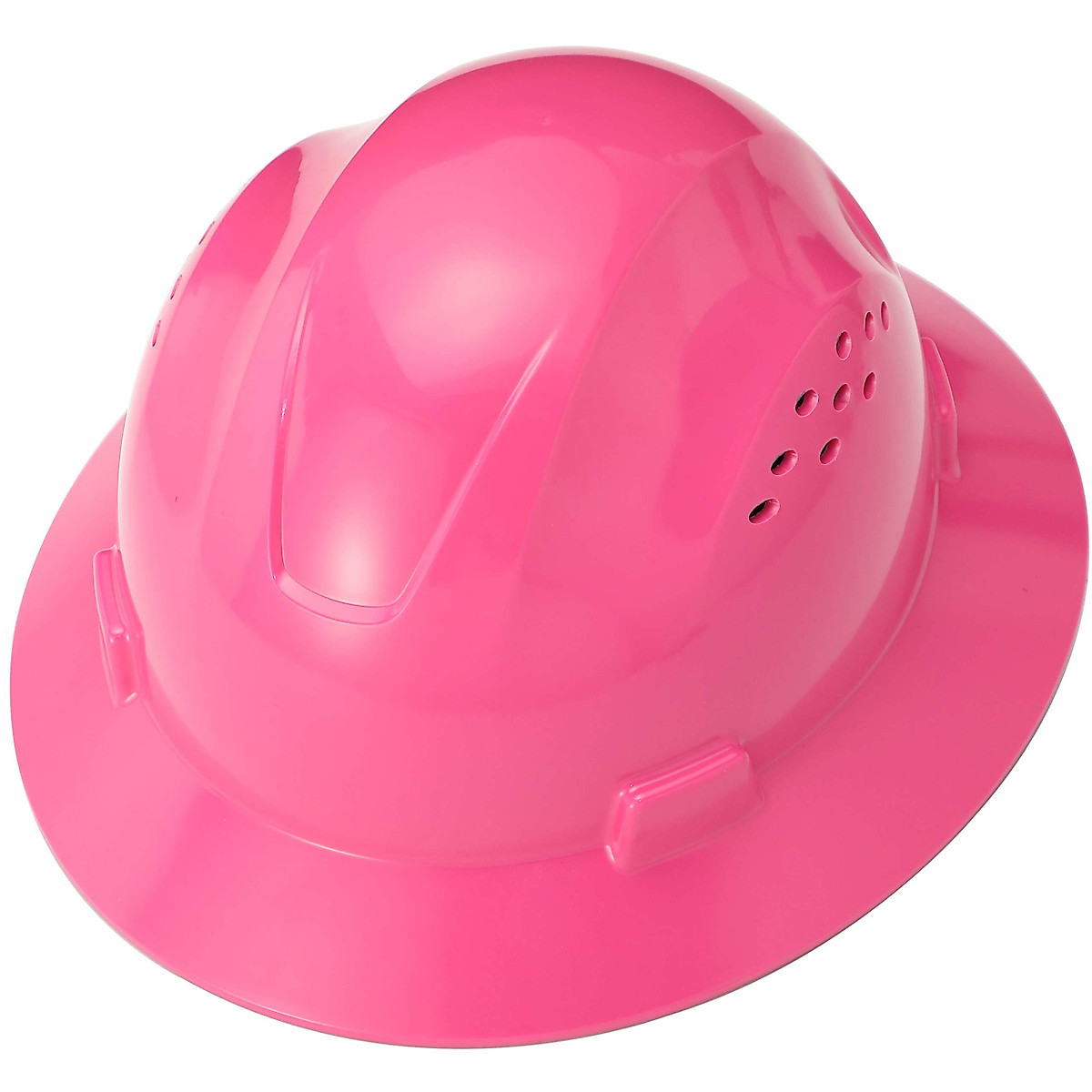 Noa Store HDPE Pink Full Brim Hard Hat with Fas-trac Suspension