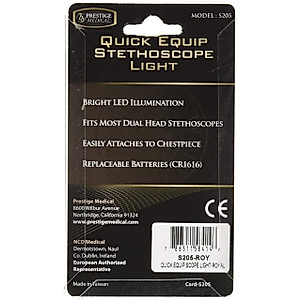 Prestige Medical Quick LED Light Equip Stethoscope, Black, 0.55 Ounce