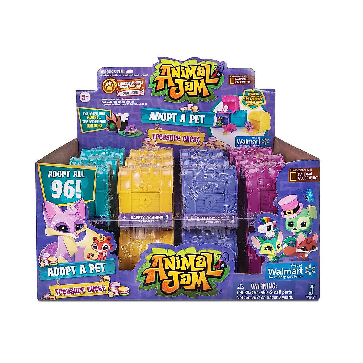 Animal Jam Adopt a Pet Treasure Chest Sealed Mystery Box of 24 Chests Game Code