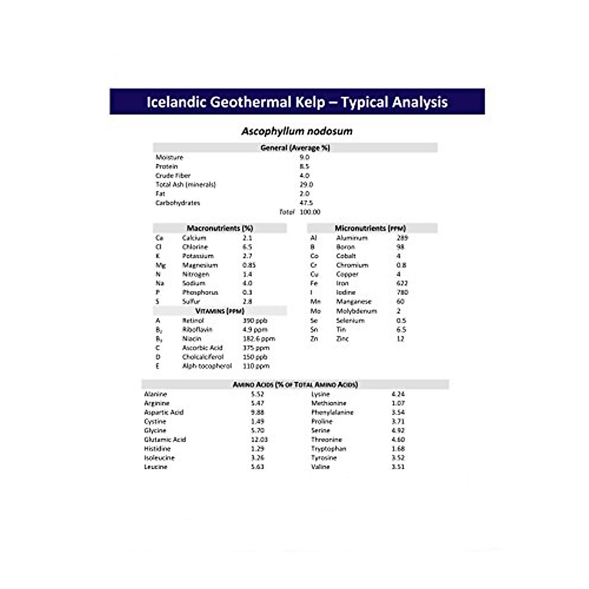 Icelandic Kelp Meal, 5lbs