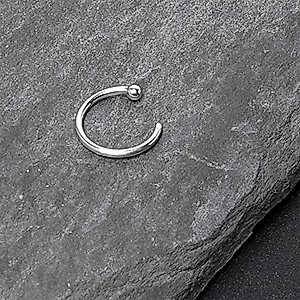 Body Candy Nose Hoops 14k Gold White Gold Nose Ring Piercing Jewelry 18 Gauge 5/16"