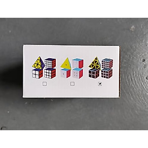 Vdealen Speed Cube Set, Puzzle Cube Bundle of 2x2x2 3x3x3 4x4x4 Pyramid Magic Cube Set, Birthday Party Christmas Stocking Stuffers Gift for Kids Teens Adults(Carbon Fiber Sticker)